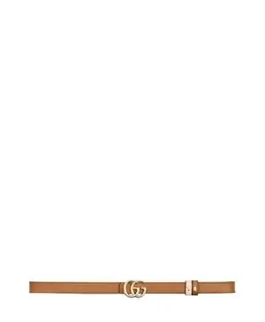 Gucci 2.0 Reversible Gg Marmont Thin Belt - Pink