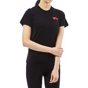 Play Comme Des Garcon Double Heart T-shirt