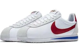 Nike Classic Cortez Low Top Sneakers - White/red/blue