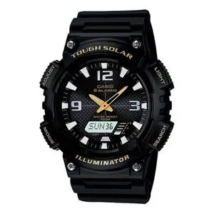 Casio Tough Solar Waterproof Analog Sports Watch - Black