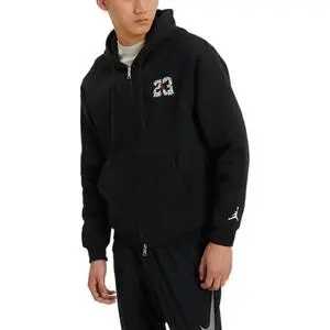 JORDAN Zip-up Hooded Jacket With Graphic Detail