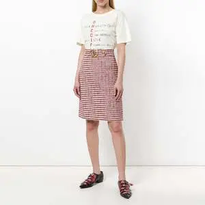 Gucci Alphabet Printing Short Sleeve Creamy White