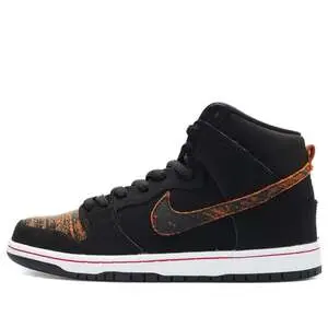 Nike Dunk High Pro Distressed Leather Sneakers - Black