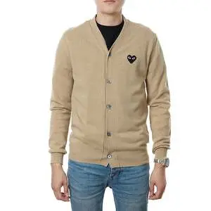 Play Comme Des Garcon Emblem Cardigan - Beige