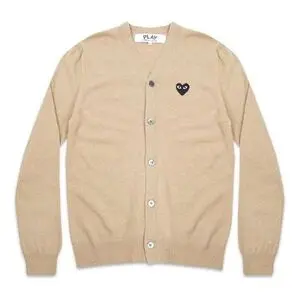 Play Comme Des Garcon Emblem Cardigan - Beige