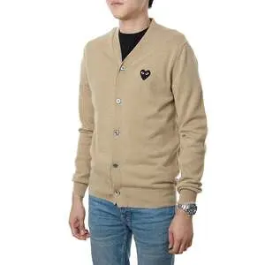 Play Comme Des Garcon Emblem Cardigan - Beige