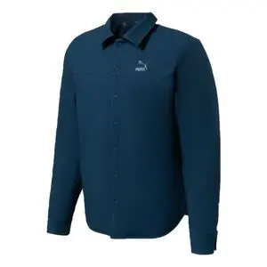 PUMA Paisley Woven Reversible Shacke Shirt 'blue Grey Black - Blue/grey/black