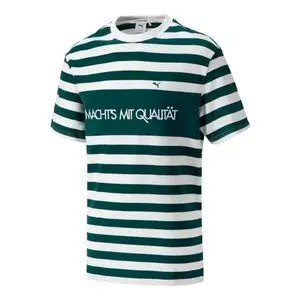 PUMA Mmq Striped T-shirt 'green
