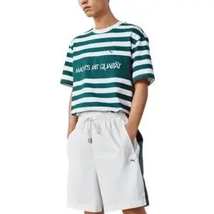 PUMA Mmq Striped T-shirt 'green