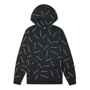 CONVERSE Love Pattern Hoodie - Black