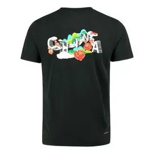 LI-NING Badminton Graphic Quick-drying T-shirt 'black - Black/multi-color