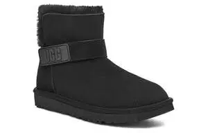 UGG Mini Bailey Graphic Logo Strap Boots - Black
