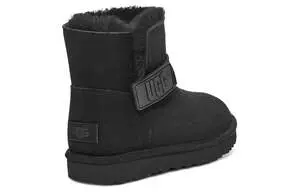 UGG Mini Bailey Graphic Logo Strap Boots - Black