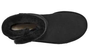 UGG Mini Bailey Graphic Logo Strap Boots - Black