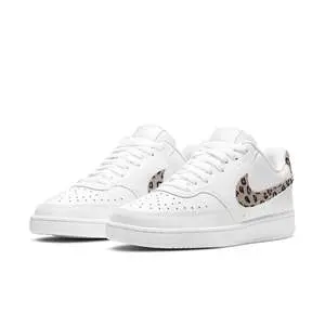 Nike Court Vision Low "leopard Swoosh White" Sneakers - White/leopard