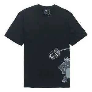 Adidas Originals X Pixar Crossover Logo Printing Round Neck Short Sleeve - Black