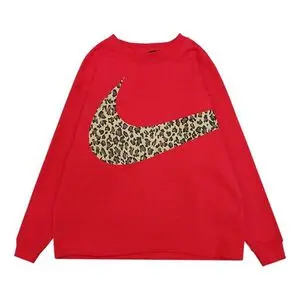 Nike Pullover With Leopard Print Swoosh Detail