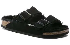 BIRKENSTOCK Arizona Fleece Lined Sandals - Black