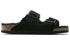 BIRKENSTOCK Arizona Fleece Lined Sandals - Black