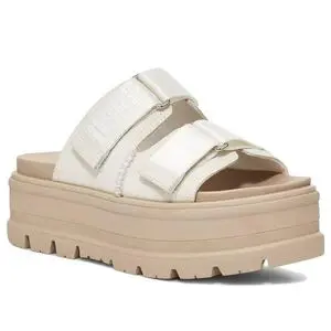 UGG Clem Suede Platform Sandals - White