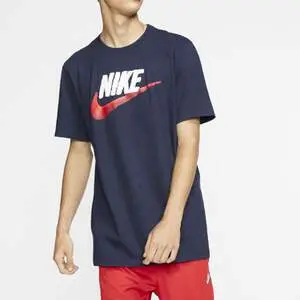Nike Logo Round Neck Short Sleeve - Black
