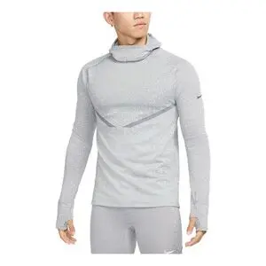 Nike Therma-fit Adv Hooded Long Sleeve Performance T-shirt - Gray