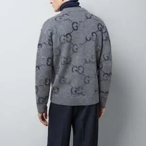 Gucci Gg Intarsia Wool Cardigan