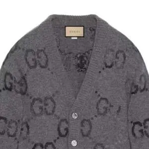 Gucci Gg Intarsia Wool Cardigan
