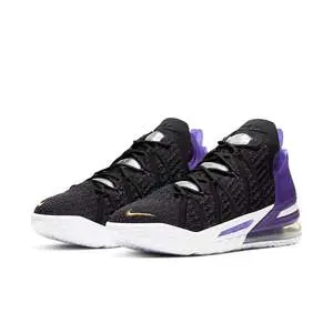 Nike Lebron Lakers High Top Sneakers - Black