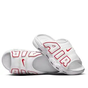 Nike More Uptempo Slides - White/red