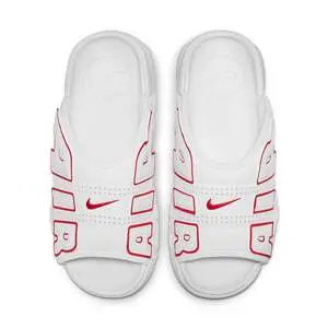Nike More Uptempo Slides - White/red
