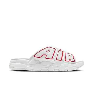 Nike More Uptempo Slides - White/red