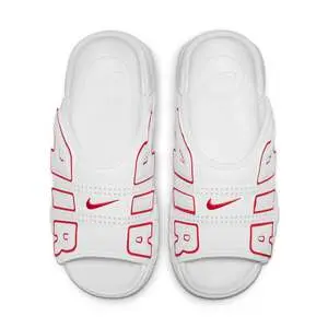 Nike More Uptempo Slides - White/red