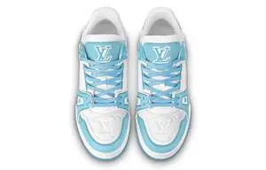 LOUIS VUITTON Trainer High Top Sneakers - White/blue