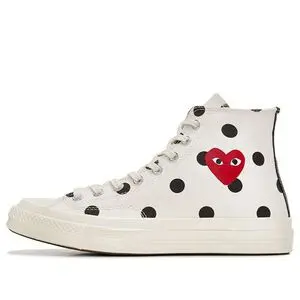 CONVERSE X Comme Des Garçons Play Chuck 70 Hi Polka Dot Sneakers - White