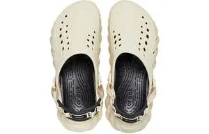 CROCS Echo Clogs - Bone/black/beige