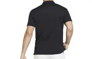 Nike Nikedri-fit Player Stripe Golf Lapel Short Sleeve Polo Shirt - Black