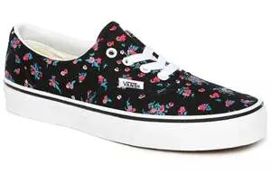 VANS Era Floral Print Lace-up Sneakers - Black