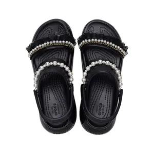 CROCS Mega Crush Pearl Ruffle Sandal