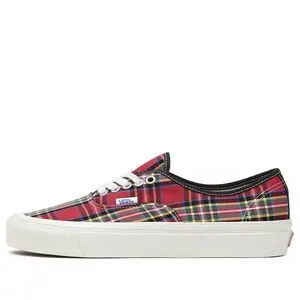 VANS Vans Authentic 44 DX "Red Brown Blue" Plaid Low Top Sneakers Red/brown/blue