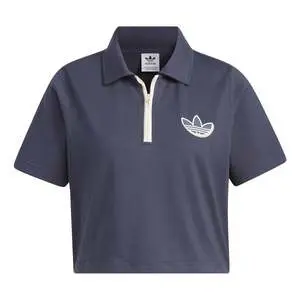 Adidas Originals Sportswear Cropped Polo Shirt - Blue