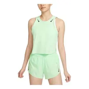 Nike Aeroswift Dri-fit Adv Cropped Running Tank - Vapor Green/black