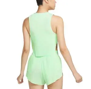 Nike Aeroswift Dri-fit Adv Cropped Running Tank - Vapor Green/black
