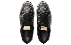 Gucci Gg Supreme Canvas Screener Sneakers - Black/grey/green
