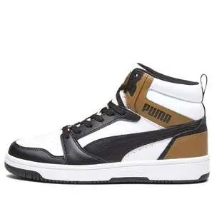 PUMA Rebound V6 High Top Sneakers - Puma White-black-chocolate