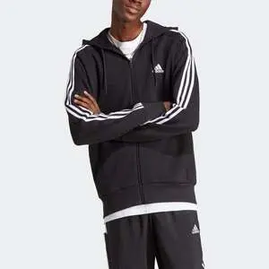 Adidas French Terry 3-stripes Full-zip Hoodie - Default Colorway