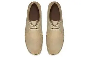 Clarks Weaver Suede Derby Shoes - Maple