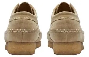 Clarks Weaver Suede Derby Shoes - Maple
