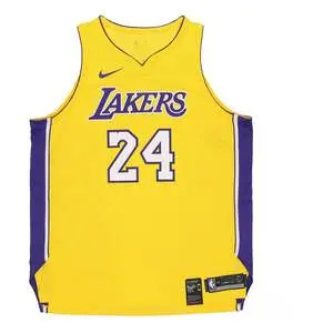 Nike Kobe Bryant Los Angeles Lakers Icon Edition Authentic Basketball Jersey - Yellow