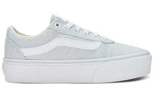 VANS Ward Platform Sneakers - White/blue